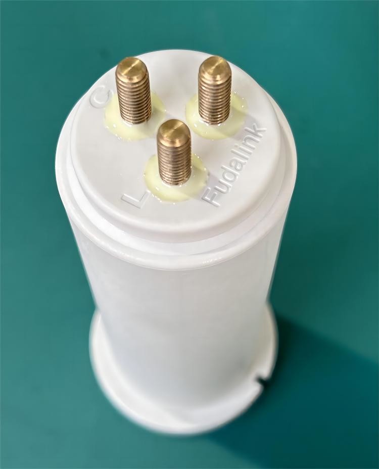 Medical X-Ray Equipment White High Voltage Wire Socket PBT + 3 Studs 75KV