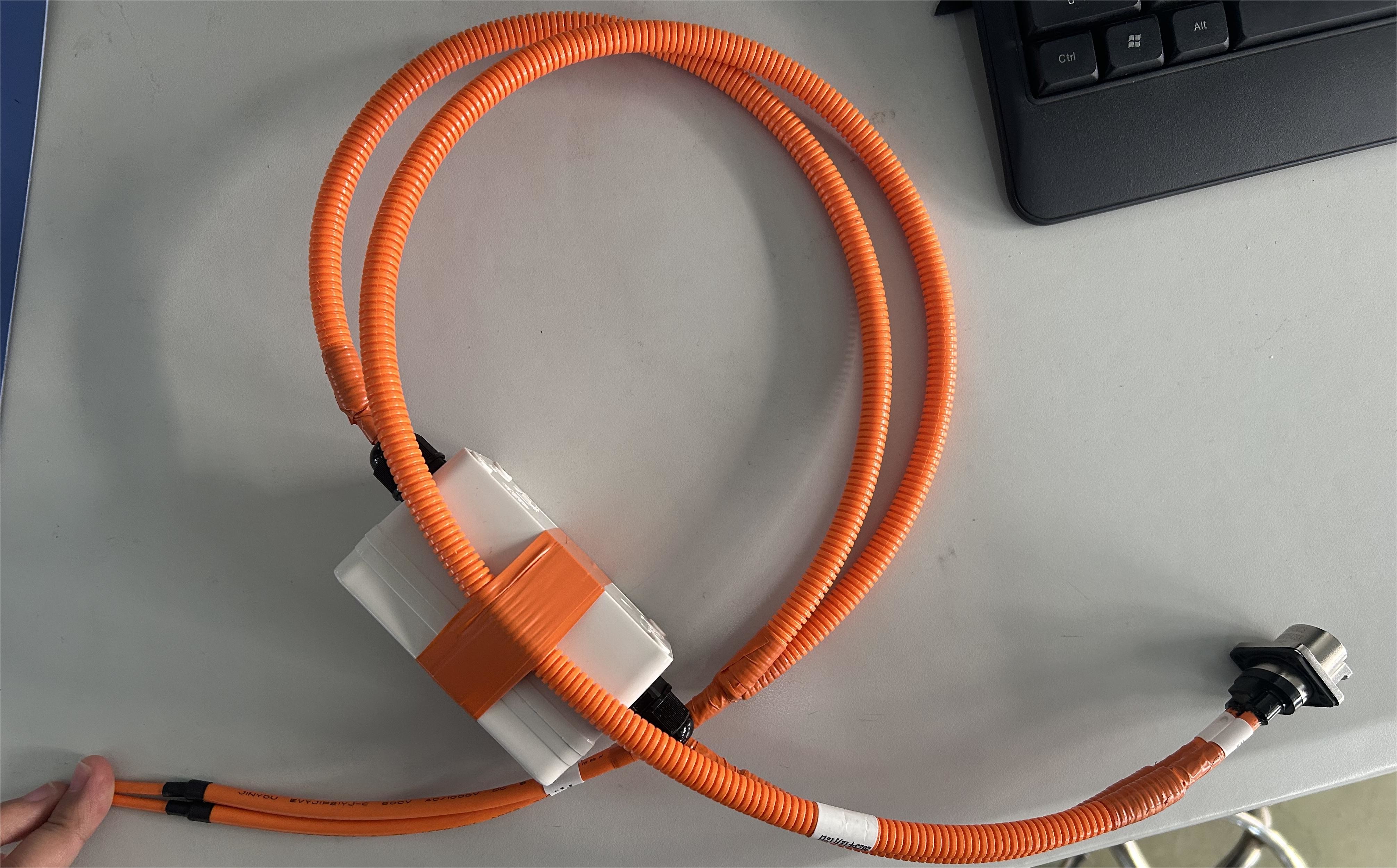 Waterproof 2 Round Pin Power Plug Power Supply Harness AC Red Black ...